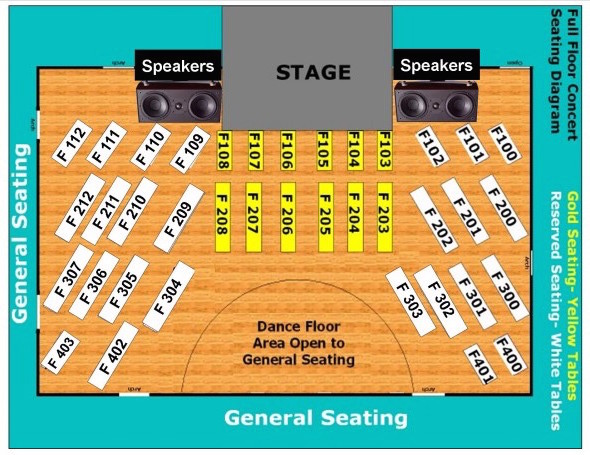 Concert Seating Diagrams