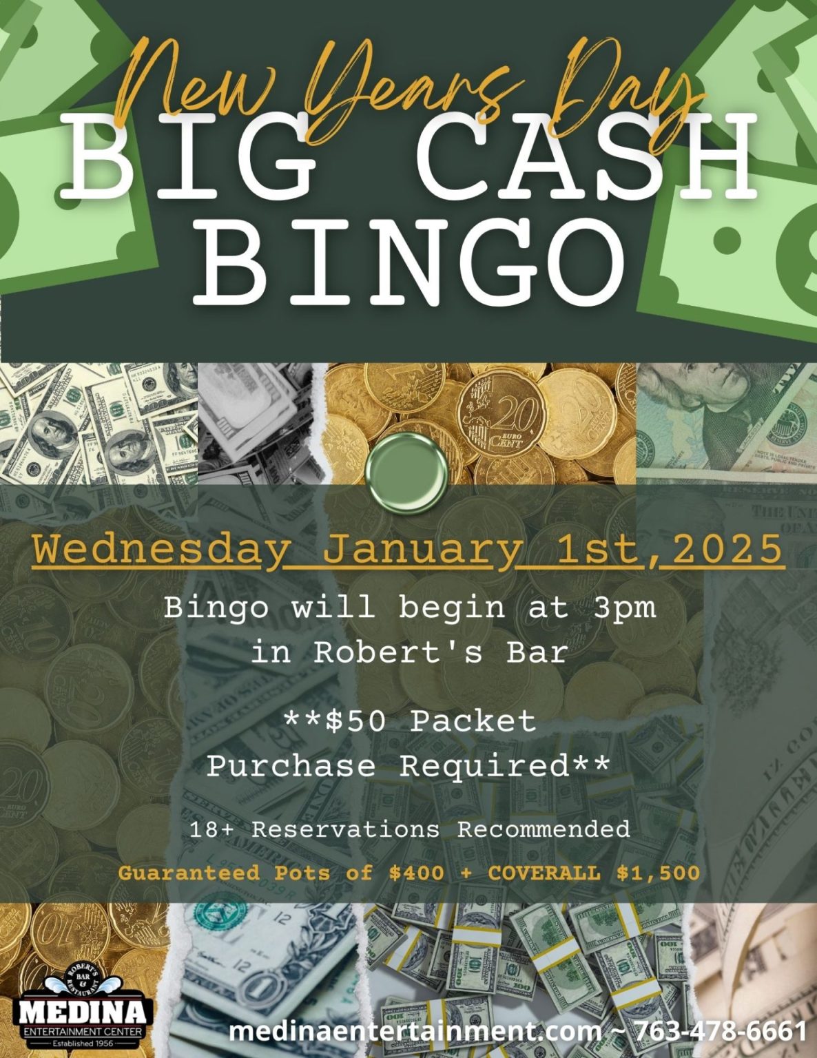 Big Cash Bingo - Medina Entertainment Center